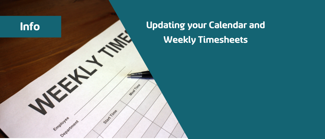 Updating Calendar and Weekly Timesheets