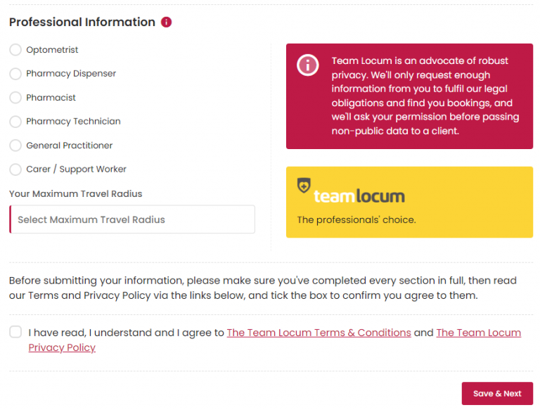 Team Locum Registration Guide